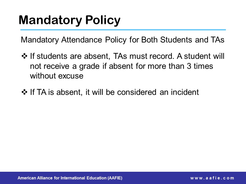 TA Guide - American Alliance for International Education